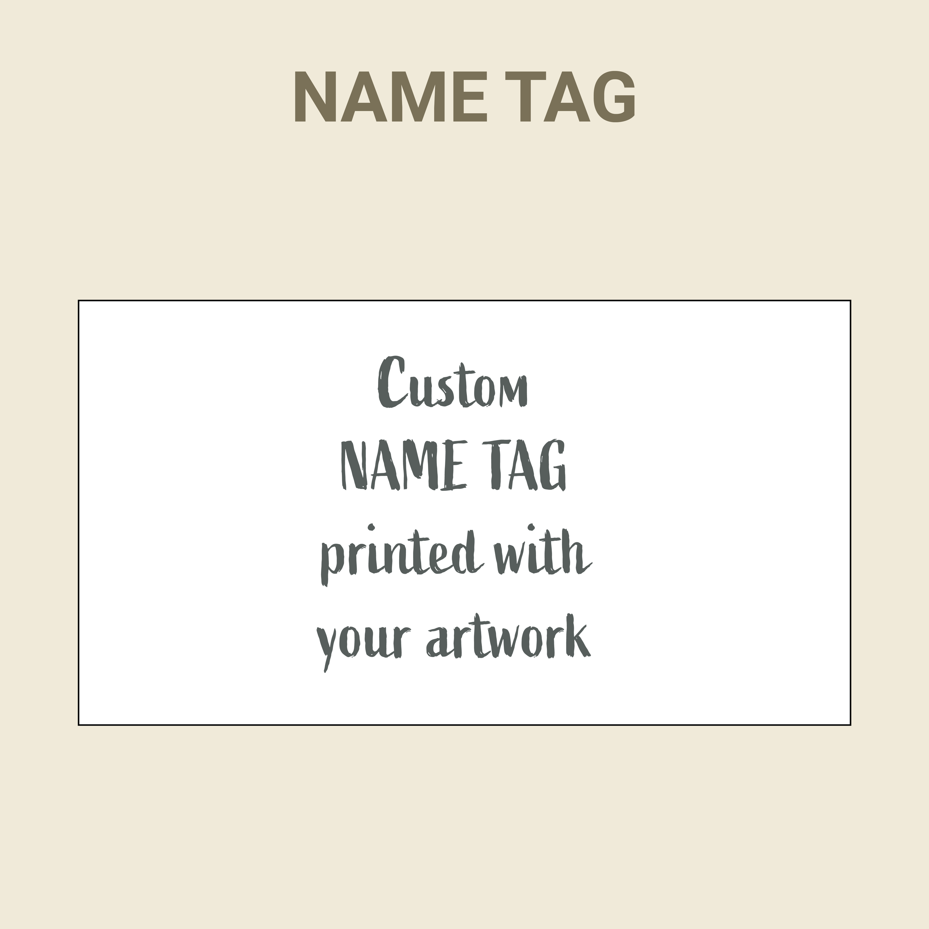 Name Tag: Custom Print – Paper Go Round