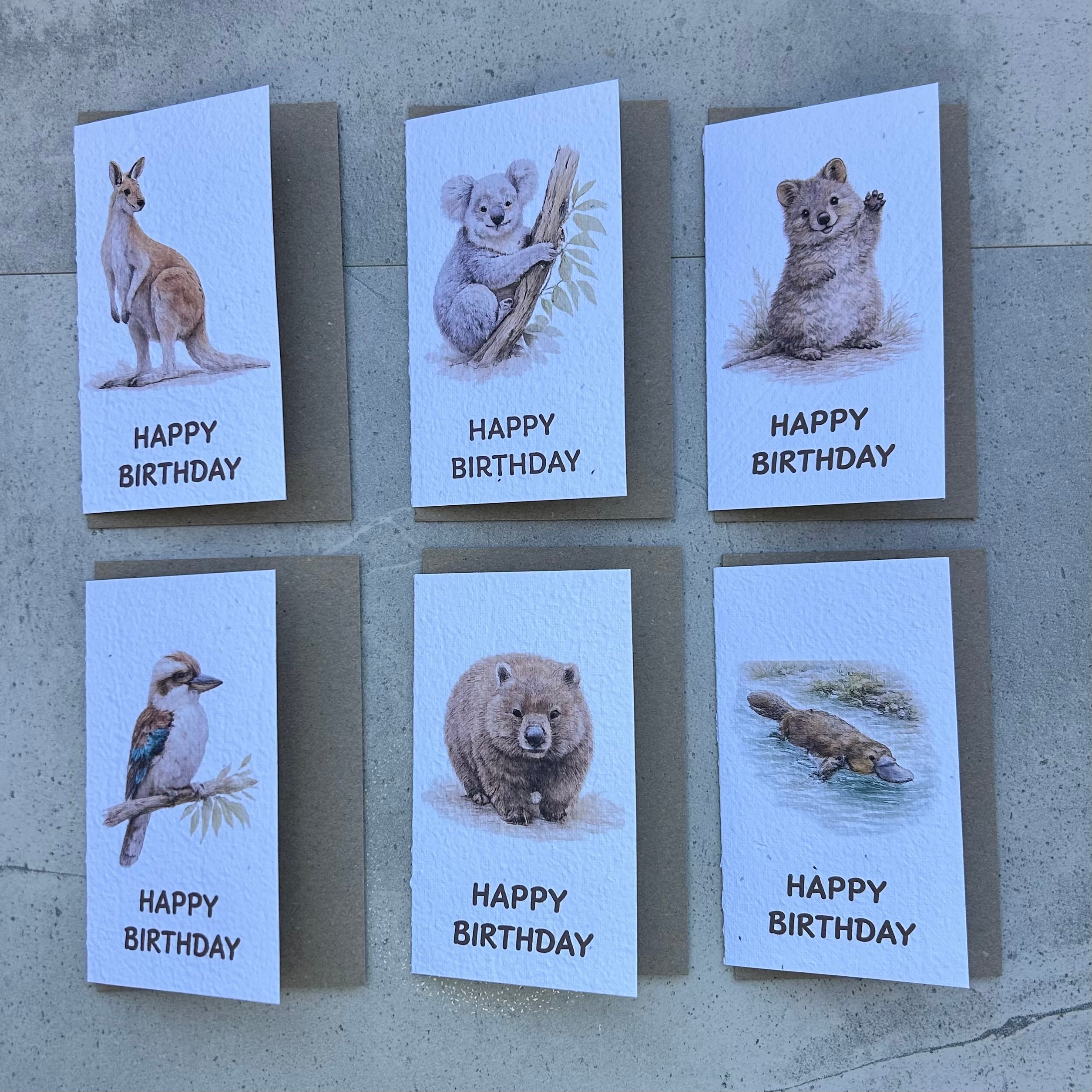 Aussie Animals Birthday Card Bundle (6 Pack) – Paper Go Round